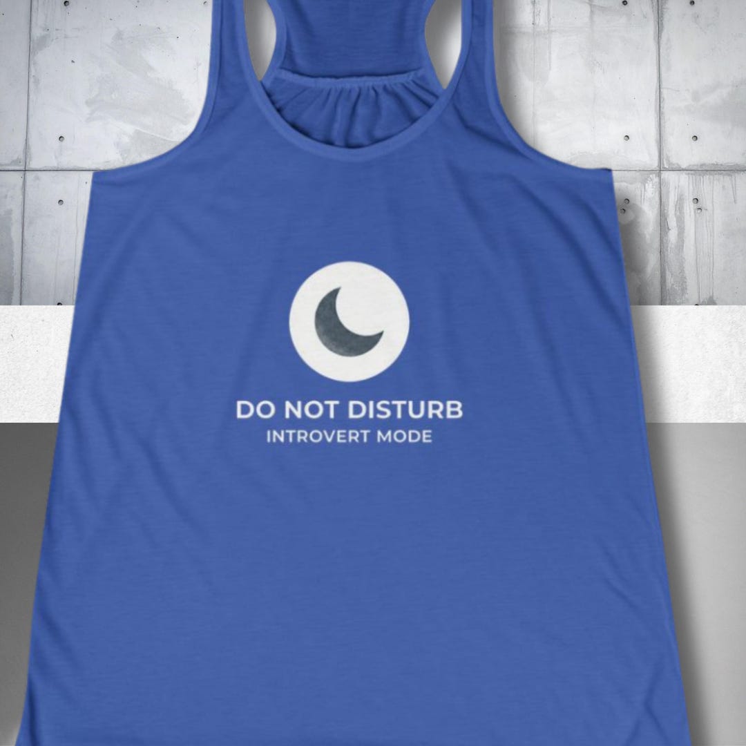Introvert Mode Tank Top, Do Not Disturb, Minimalist - Etsy