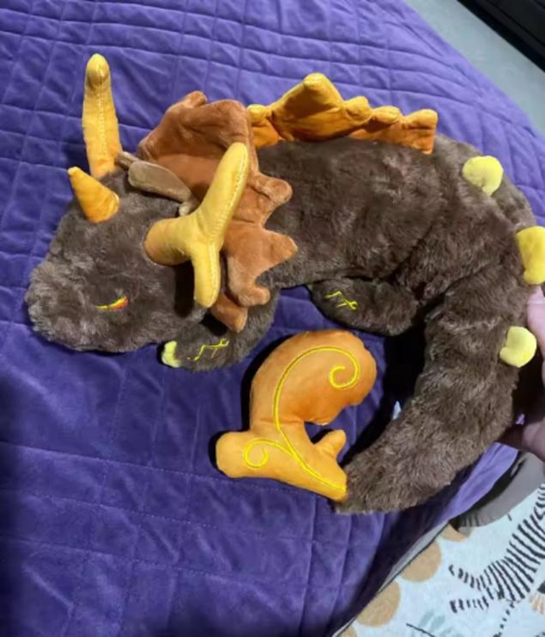 Brown Dragon Plush Toy | Fantasy Stuffed Animal Pillow - Etsy