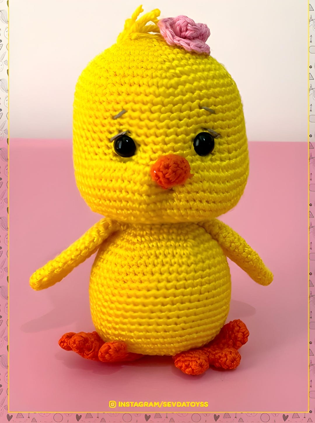 Motif Amigurumi de poussin au crochet | Jolie poupée bébé poulet ...