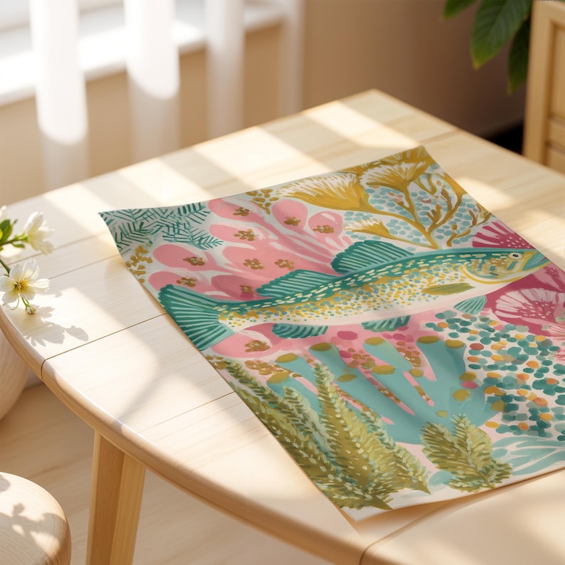 Coastal Fish Art: Colorful Wildlife and Botanical Accents (various ...