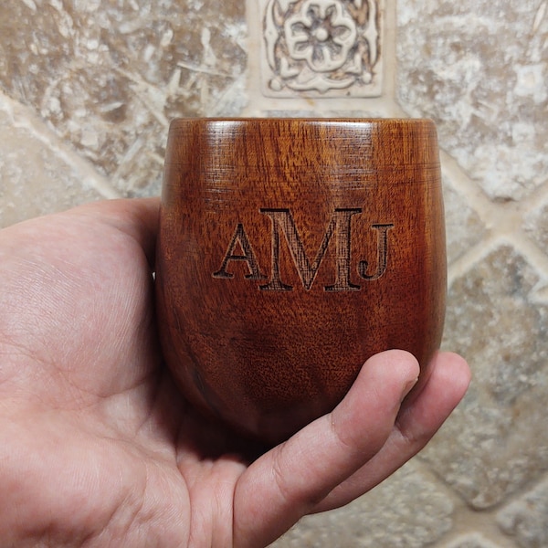 Oak Wooden Bourbon Glasses Etsy