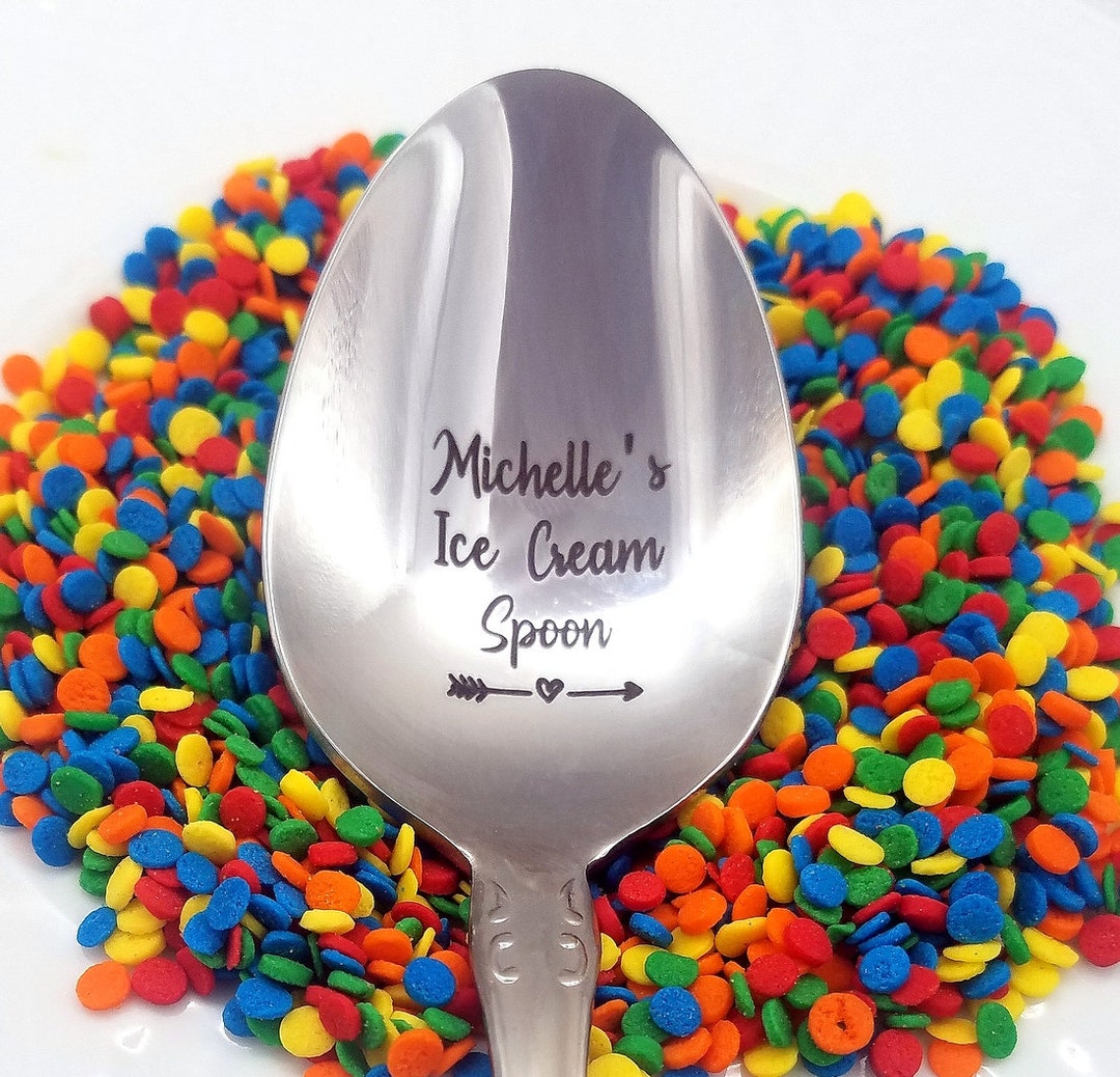 Personalized Custom Name Ice Cream Spoon, Gift for Her, You Choose ...