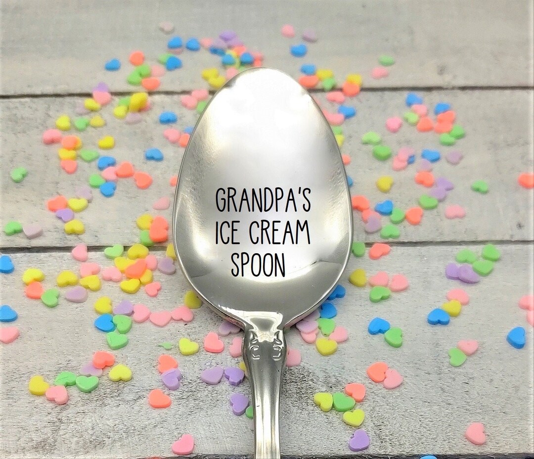 Grandpa's Ice Cream Spoon, Gift for Him, Personalized Gift, Christmas ...