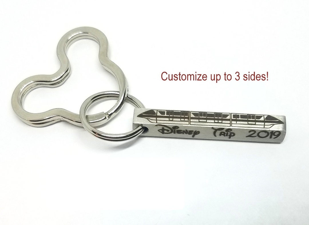 Monorail Disney Ride Transportation Inspired Keychain Keyring Stainless ...