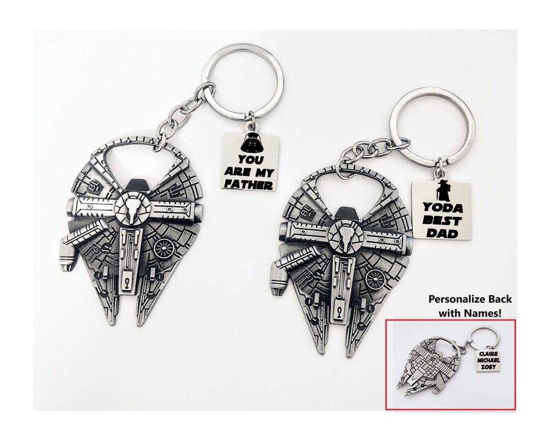 Yoda Best Dad You Are My Father Darth Vader Grandpa Keychain Millennium ...
