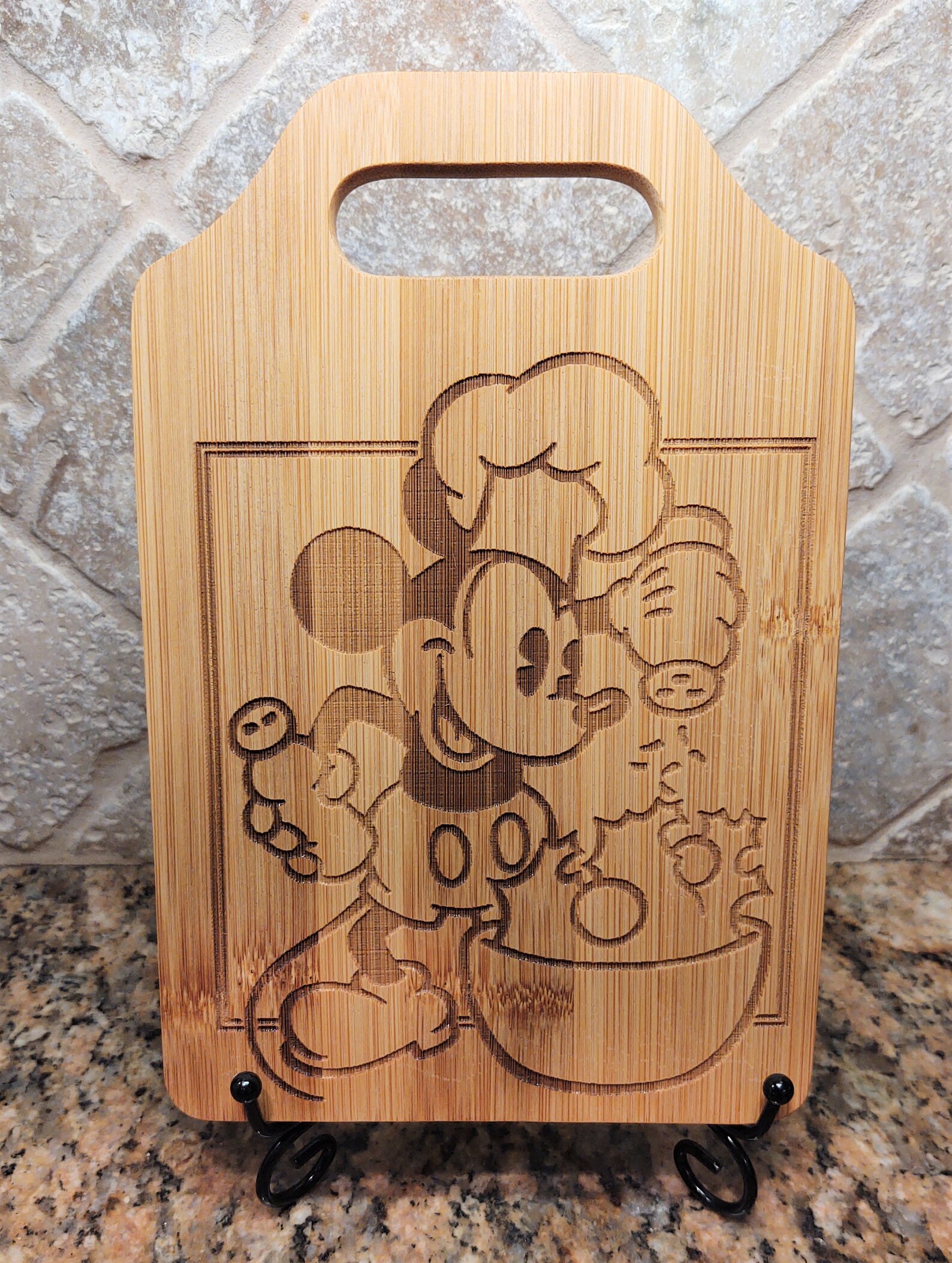 Mickey Mouse Chef Cooking Inspired Cheese Cutting Wood Board - Etsy