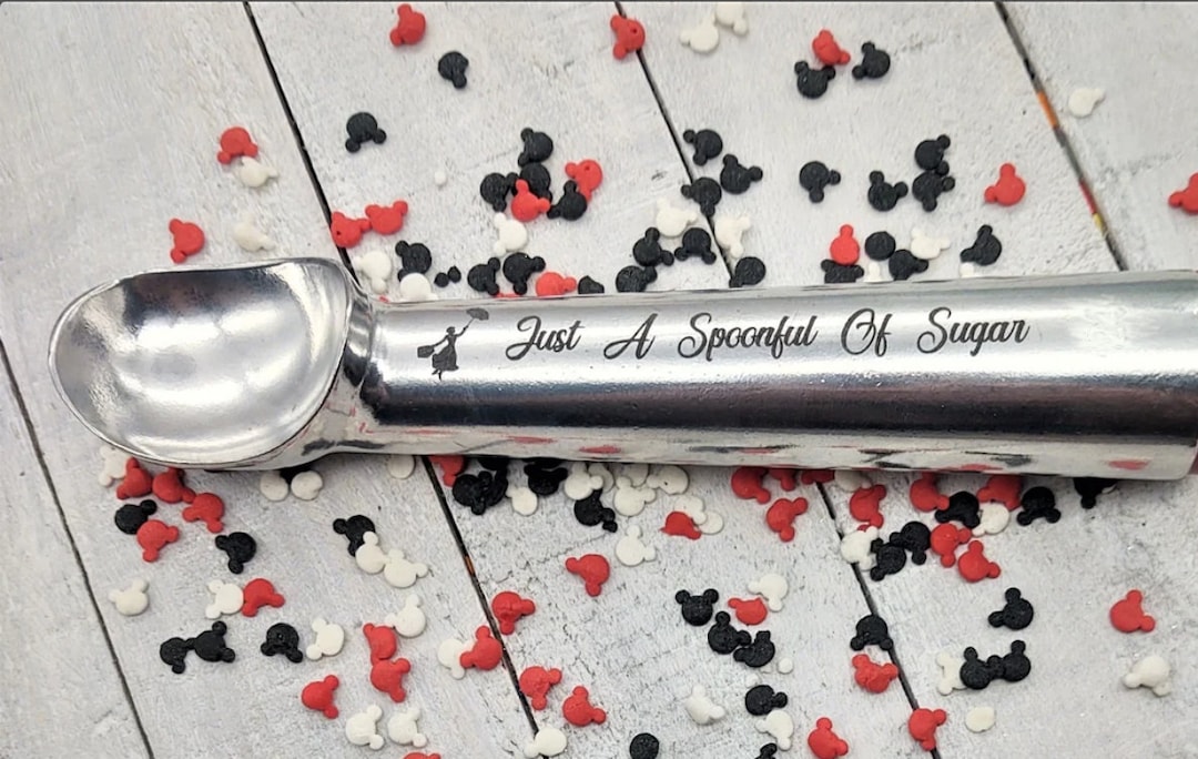 Mary Poppins Just A Spoonful of Sugar Engraved Ice Cream Scoop, Spoon ...