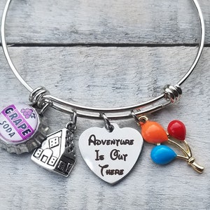 UP Adventure is Out There Disney Movie Inspired Silver Bangle - Etsy