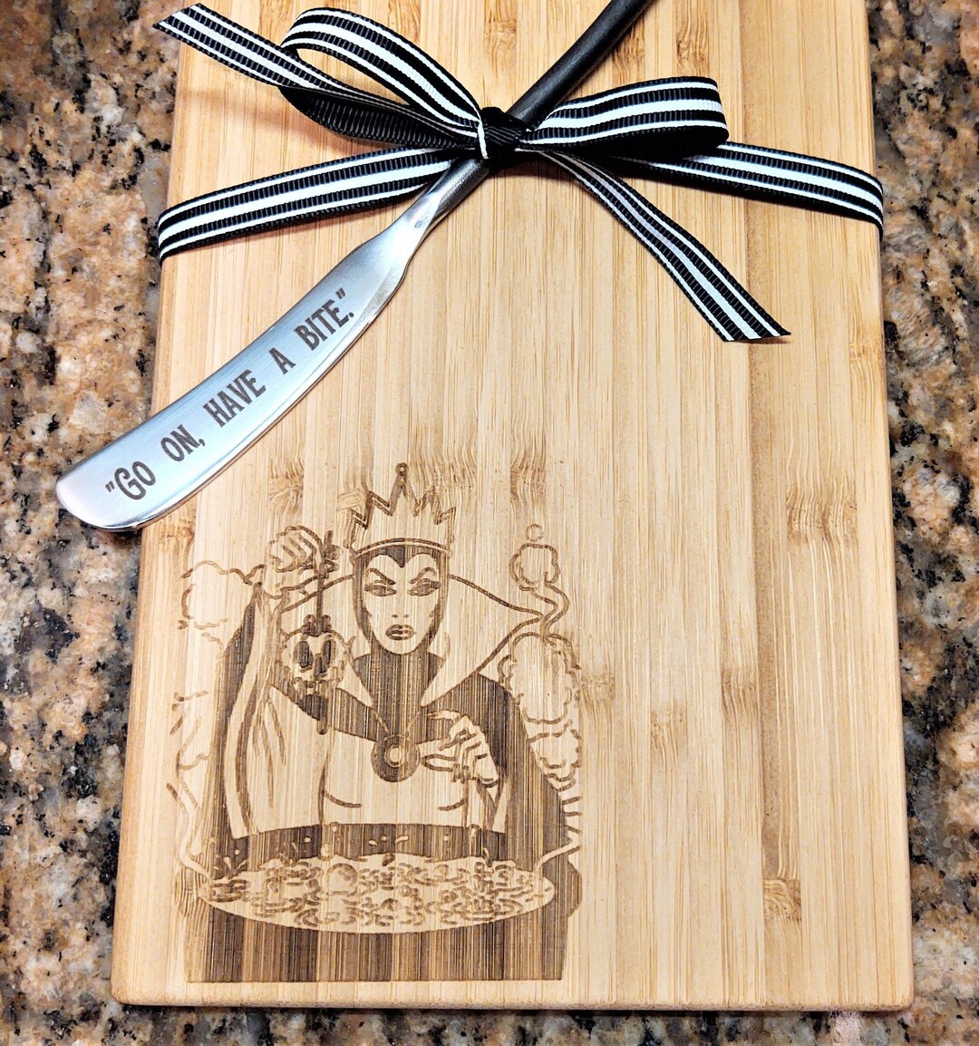 Evil Queen Snow White Disney Villain Engraved Wood Cutting Board Gift ...