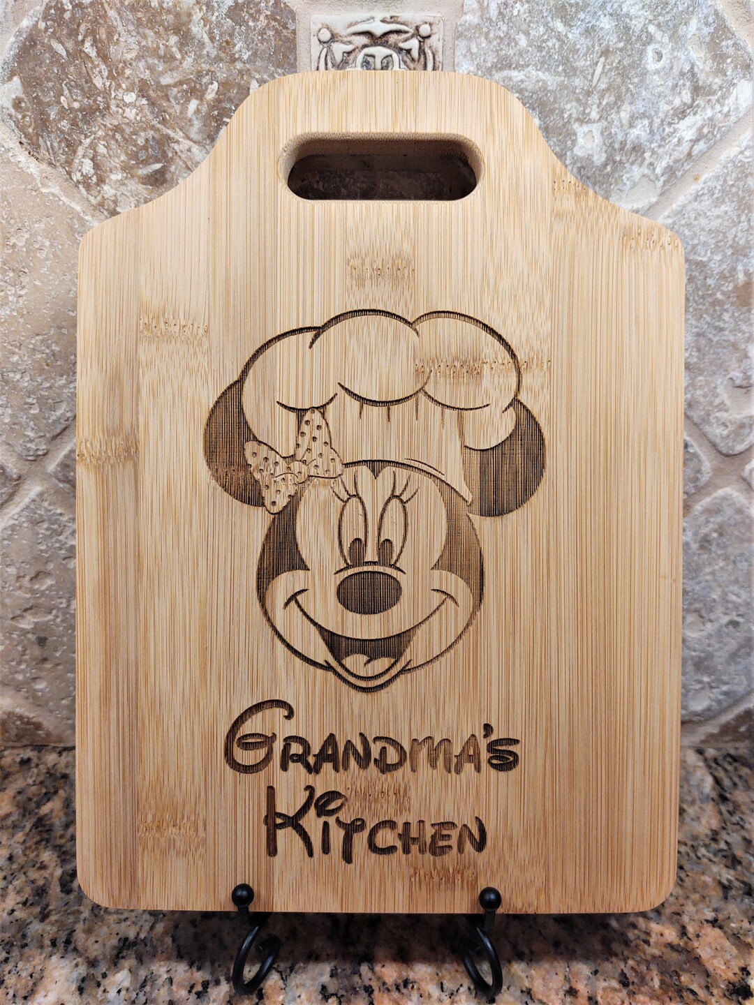 Personalized Name Minnie Mouse Chef Hat Inspired Cheese, Cutting Wood ...