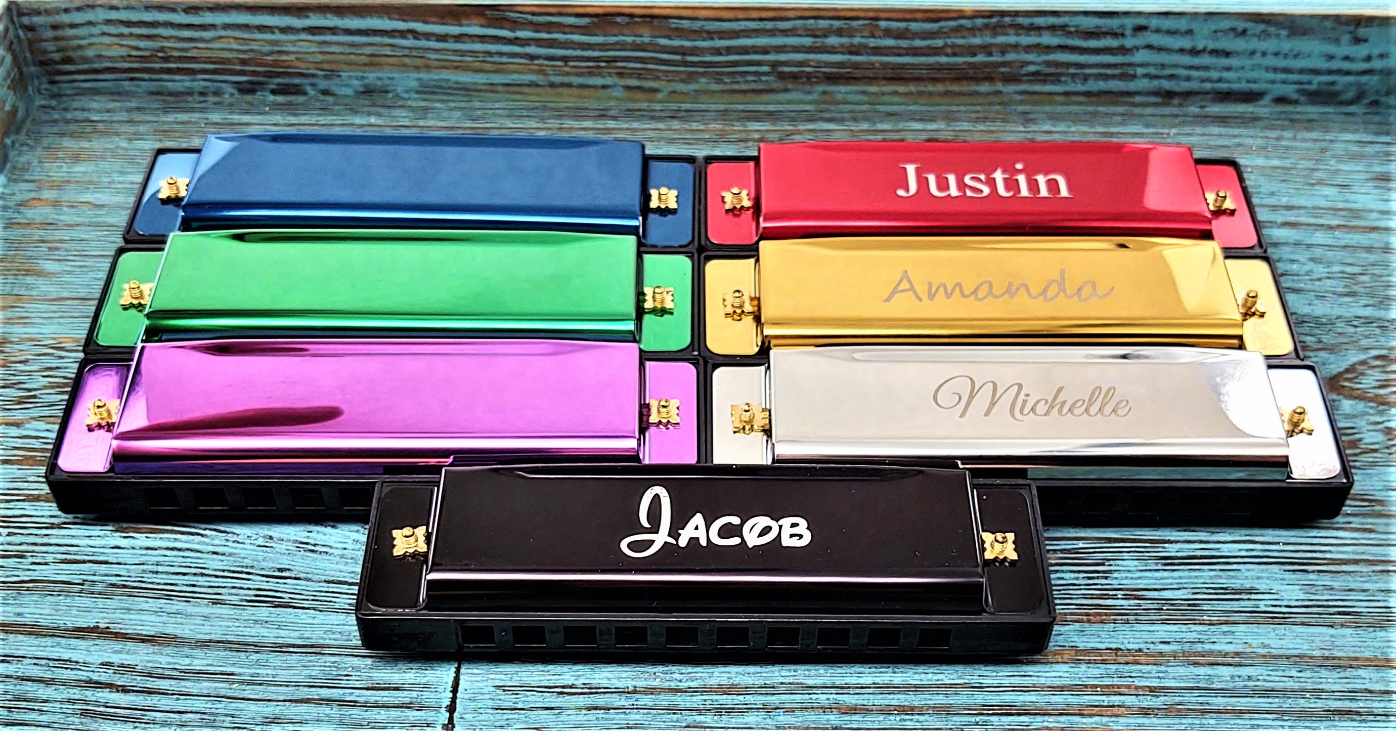 Custom Personalized Name or Message Harmonica Christmas Gift | Etsy