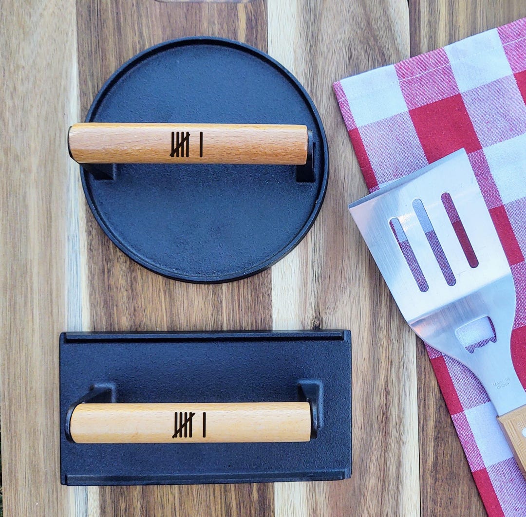 6 Year Tally Marks Wedding Anniversary Burger Weight Personalized ...