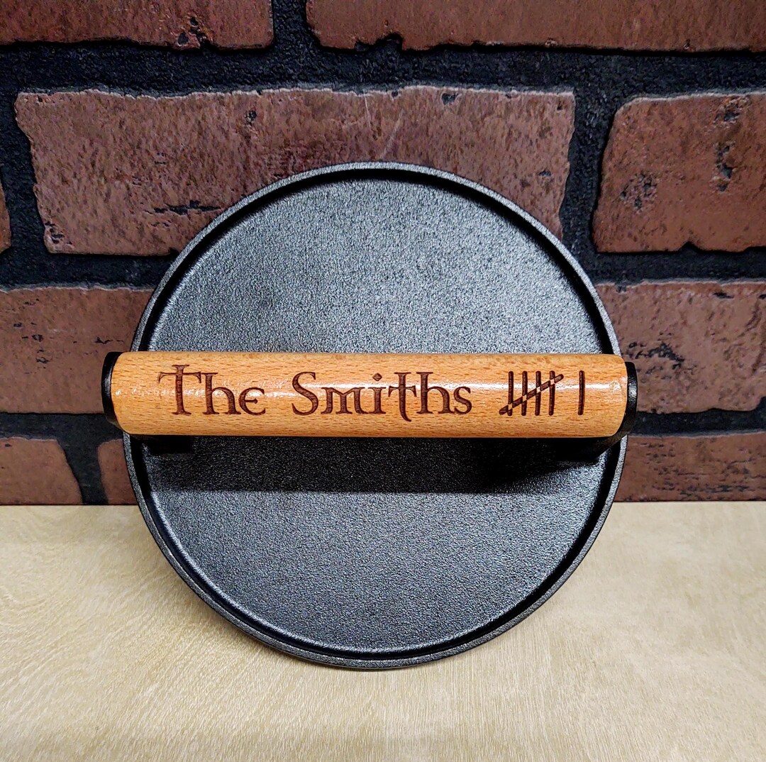 6 Year Tally Marks Anniversary Burger Weight Personalized Custom Last ...
