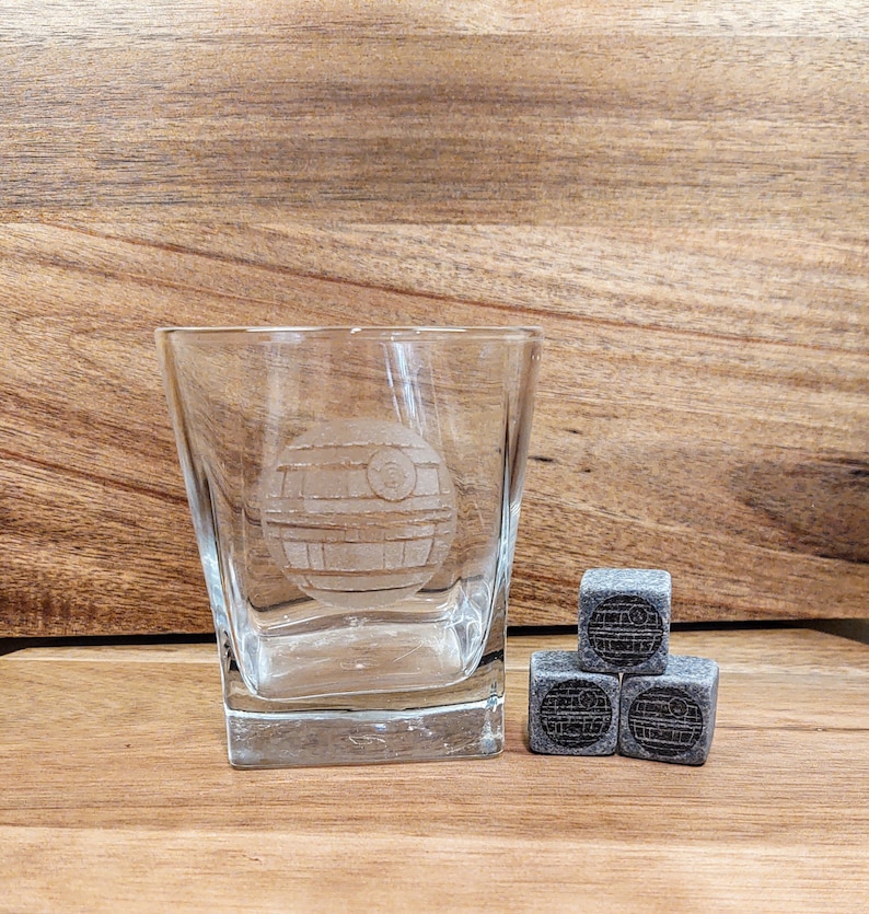 Star Wars Death Star Whiskey Glass Whiskey Stones Star Wars Gift ...
