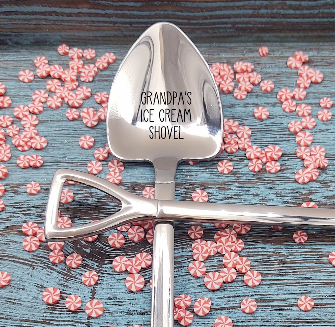 Grandpa's Ice Cream Shovel Spoon Birthday Father's - Etsy