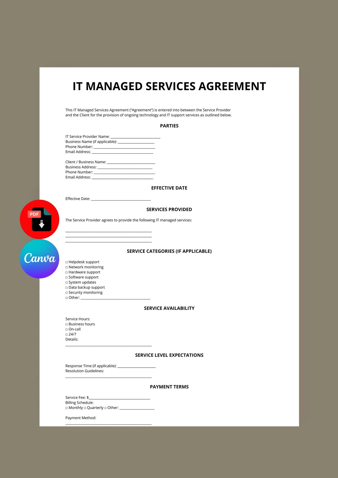 IT Managed Services Agreement | Technology Support Contract US ...