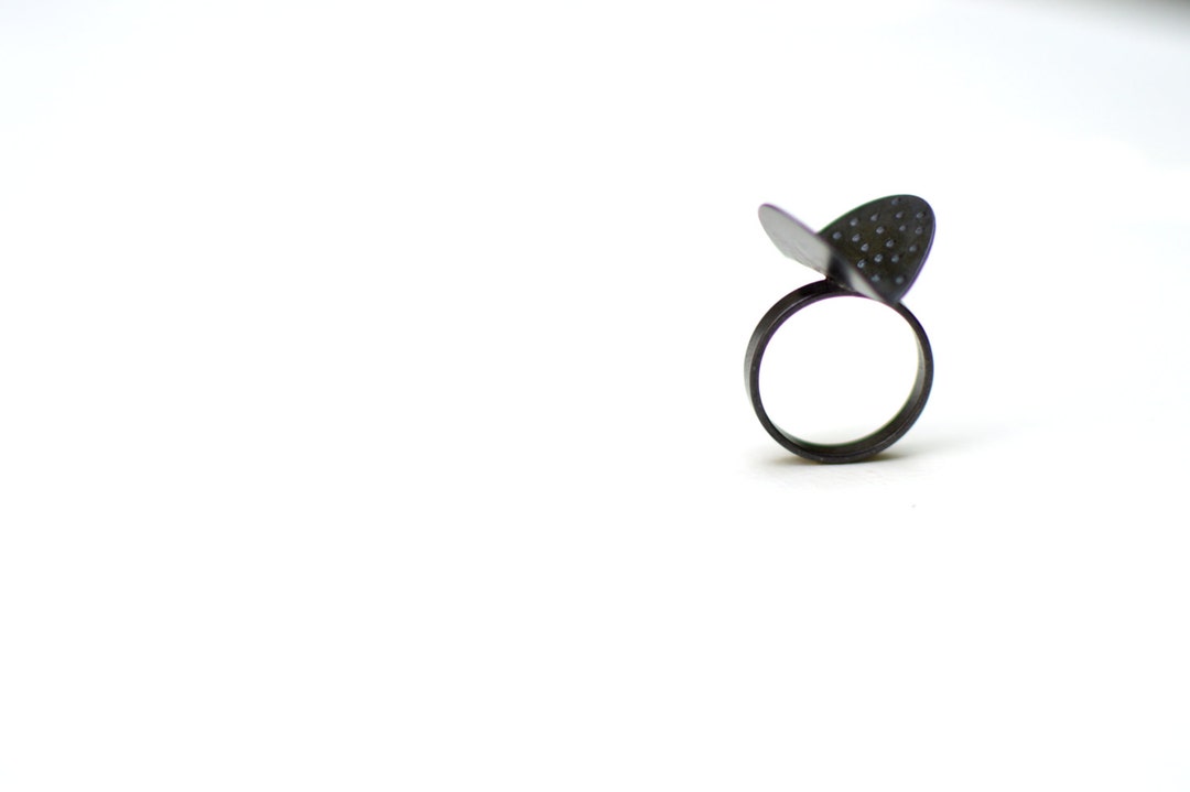 Sterling Silver Ring, Black, Wings, Oxidized Sterling Silver, Modern ...
