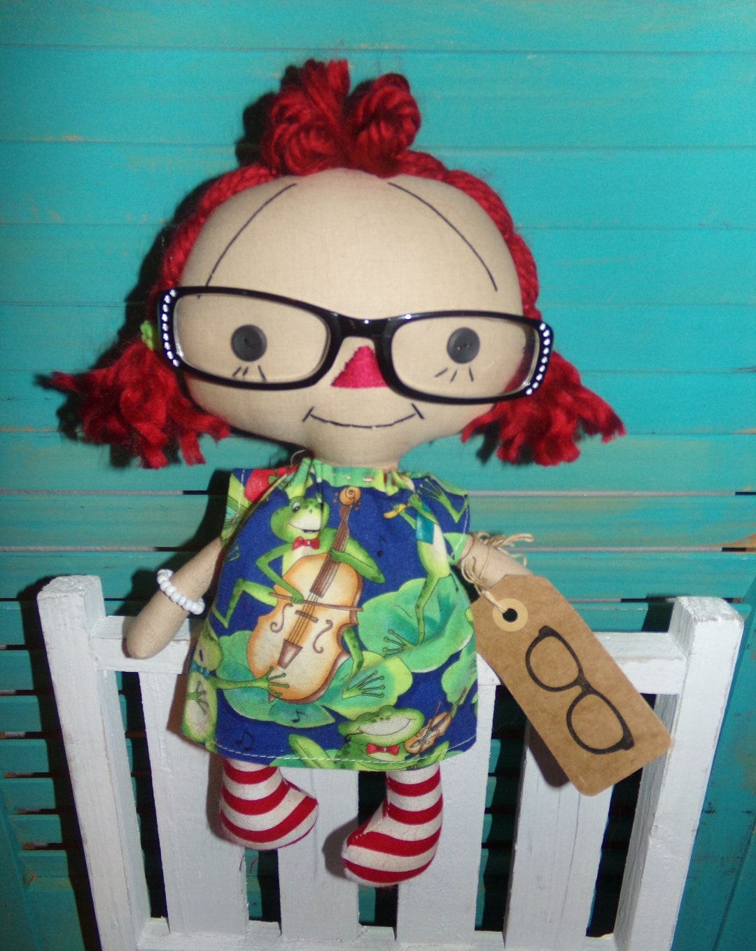 Frog Lover Raggedy Ann Annie Ragdoll Doll Handmade - Etsy