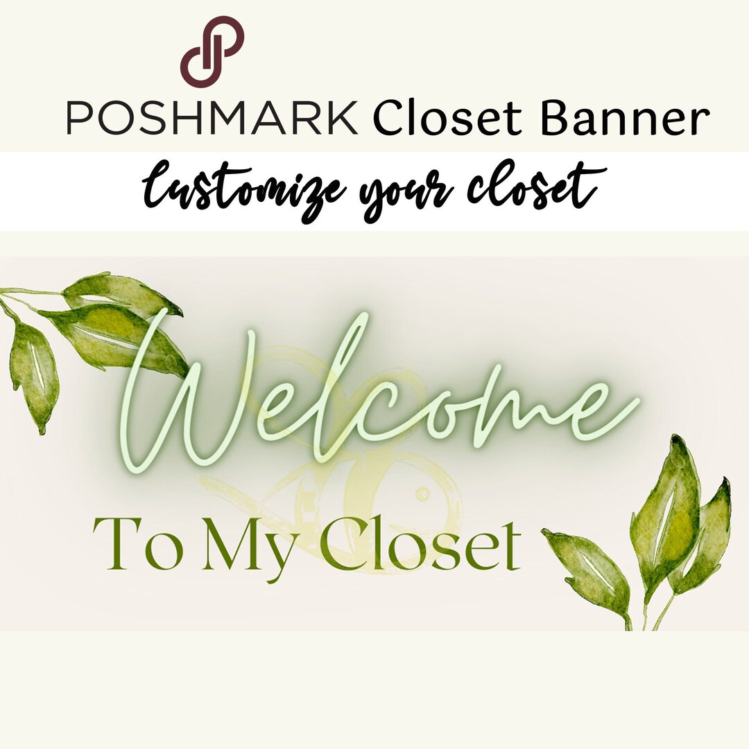 Poshmark Greenery Neutral Modern Closet Banner, Closet Header, Poshmark ...