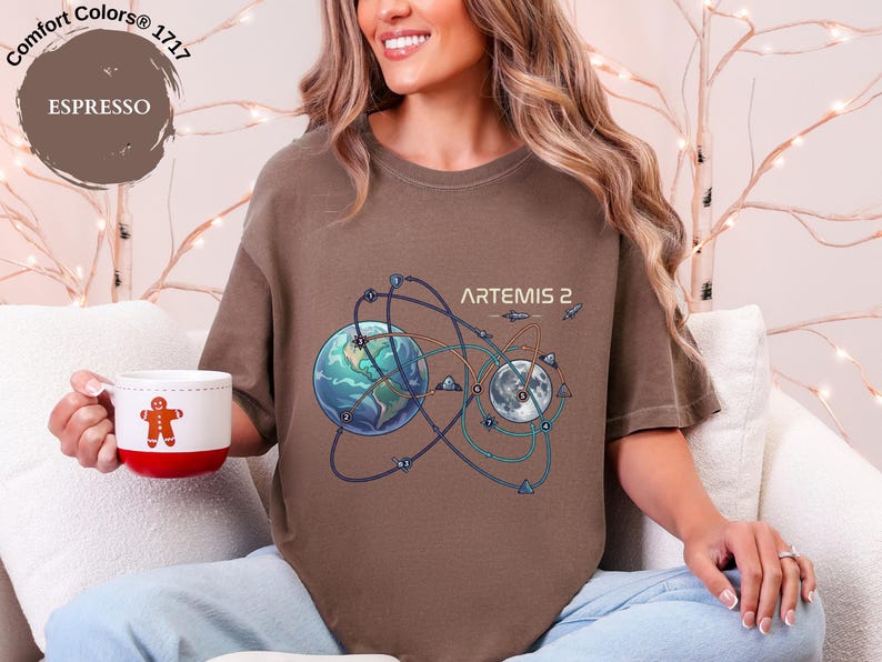 Artemis II Moon Mission Shirt – NASA Orbit Diagram Space Science STEM ...