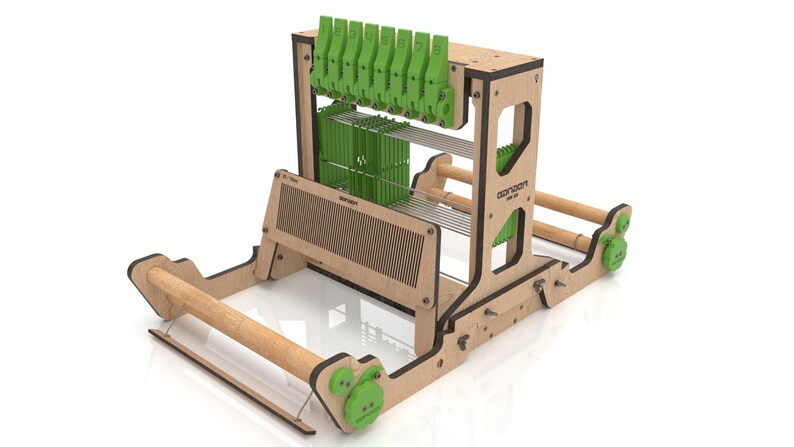 Table Loom 8 Shaft 10mm Plywood Body 3d Print Stl File Dxf Cutting Plan ...