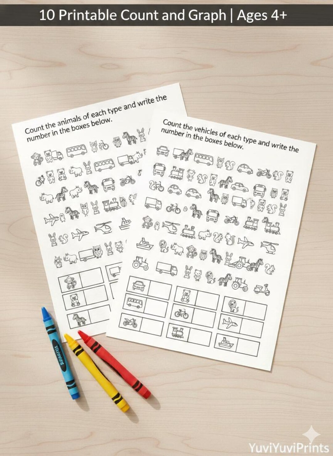 I Spy Counting Worksheets | Preschool Math, Coloring Pages (PDF ...