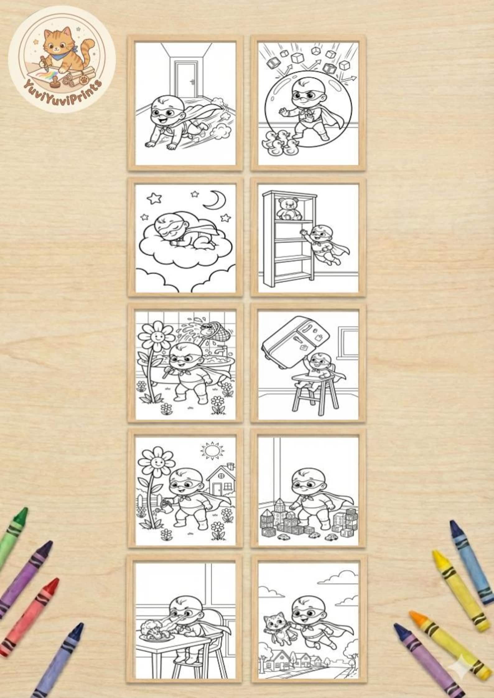 Baby Superhero Coloring Pages | Age 4+, Simple Hero Art (PDF Download ...