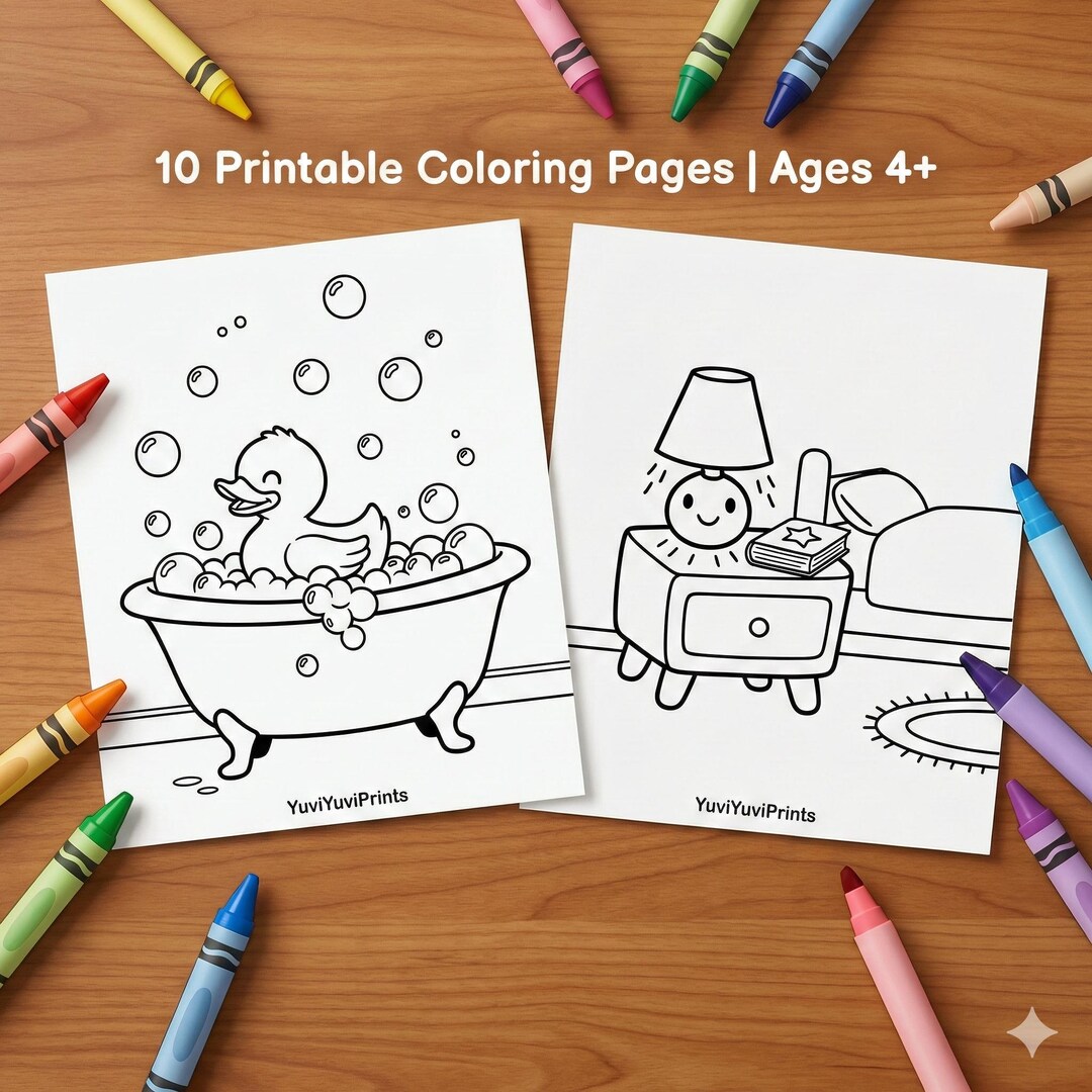 Preschool Coloring Pages | Age 4+, Everyday Objects (PDF & JPG Format ...