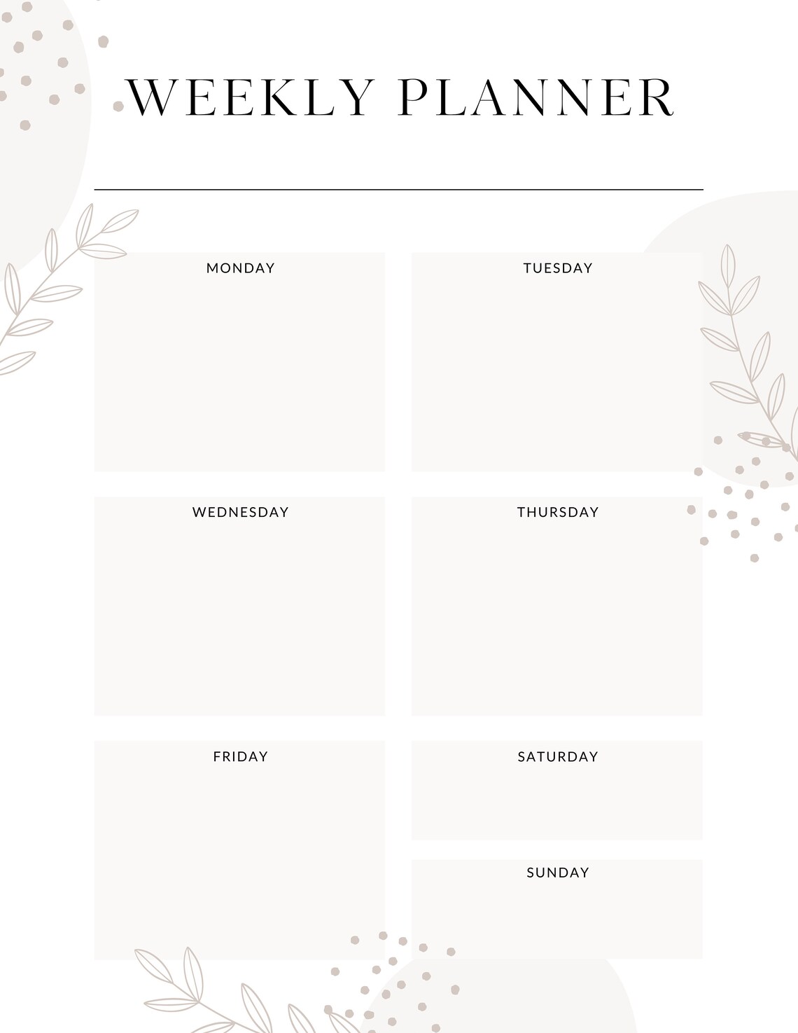 Boho Monthly - Weekly - Daily Planner, Boho Planner, Custom Planner ...