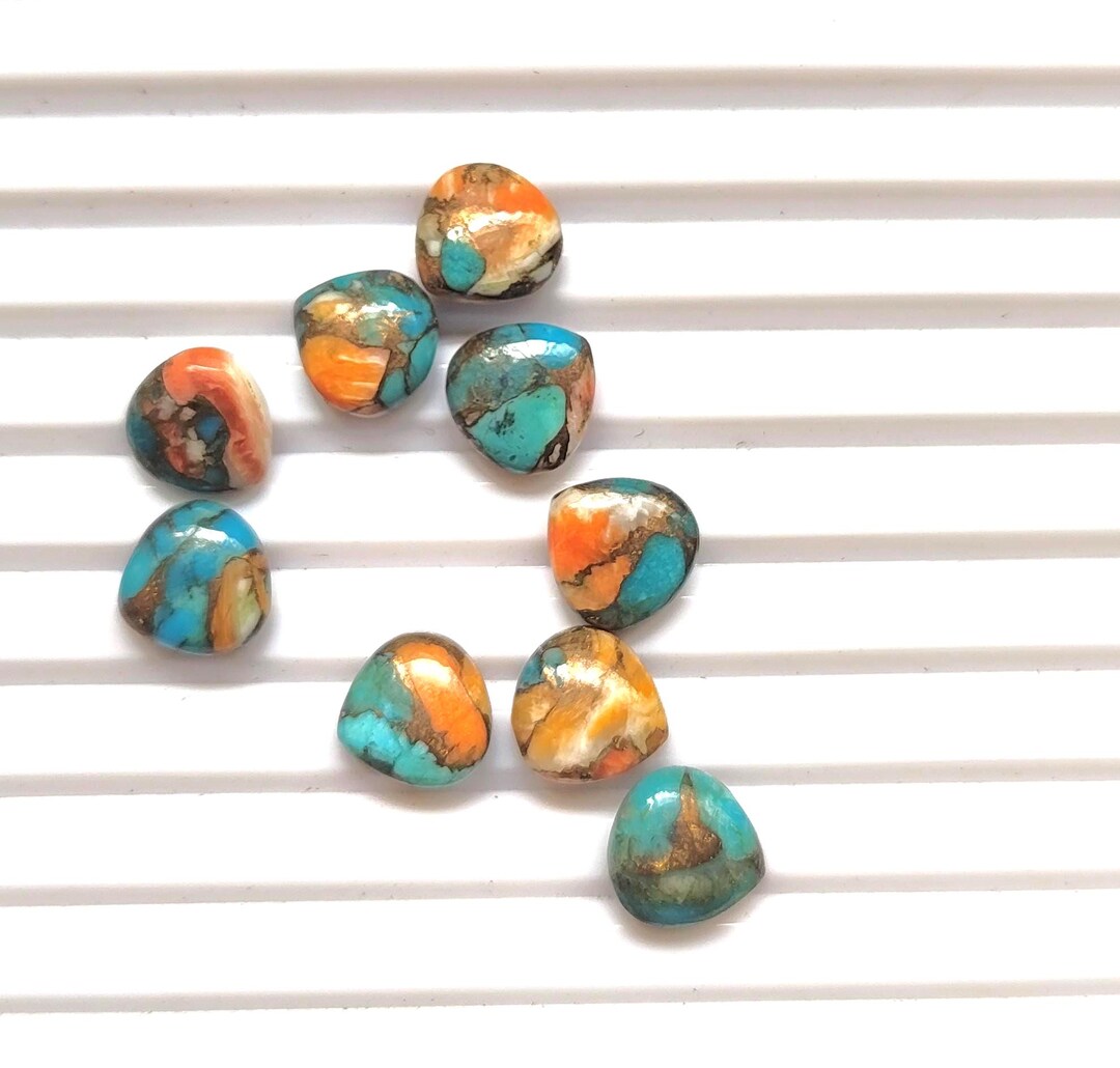 OYSTER COPPER Turquoise Smooth HEART Shape Beads 10x10 Mm Size, Superb ...