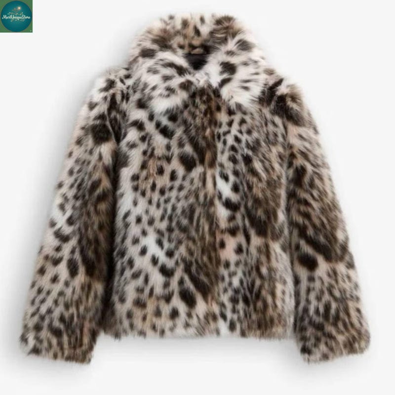 Faux Leopard Skin Fur Coat - Etsy Canada