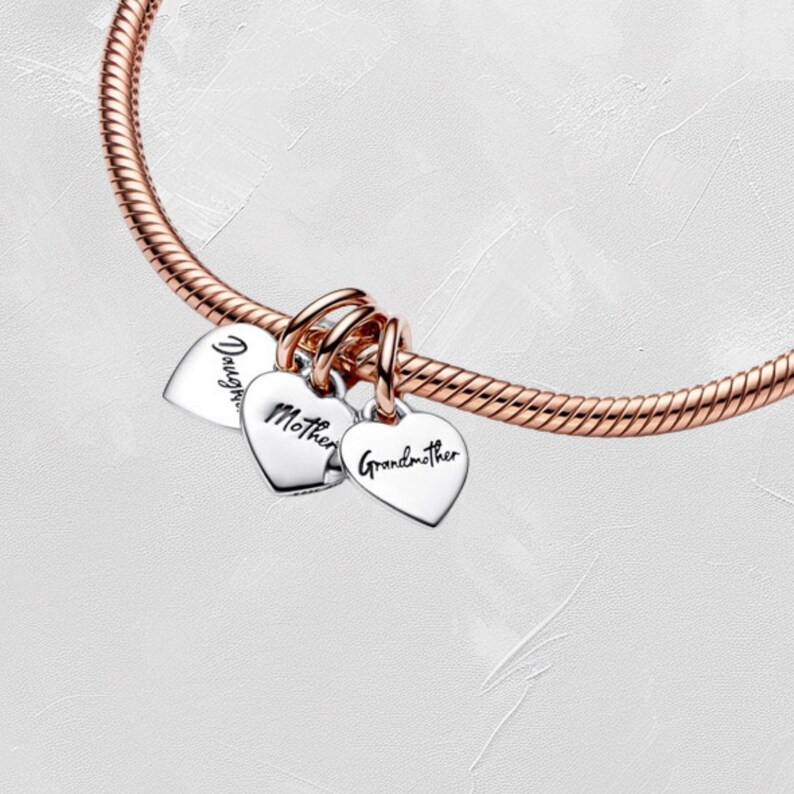 Pandora Two-tone Splittable Family Generation of Hearts Triple Dangle ...