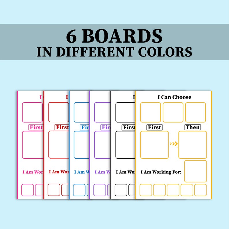 First Then Board Visual Schedule, Autism Routine Chart, ADHD Token ...