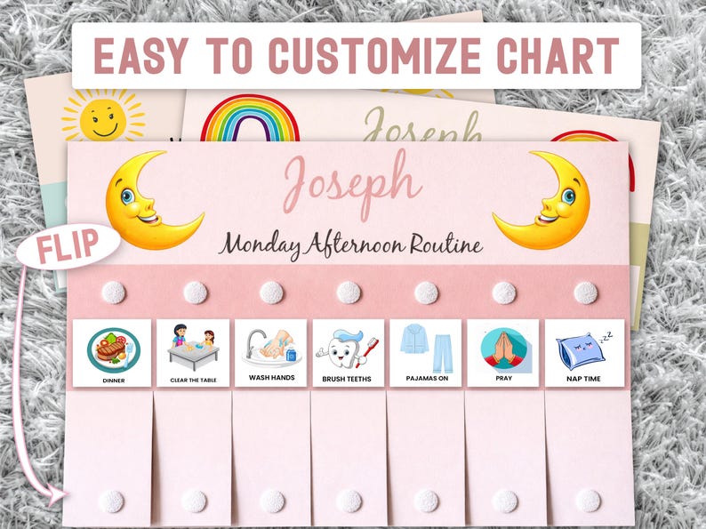 Autism Visual Schedule: Editable Weekly Routine Flip Chart (printable ...
