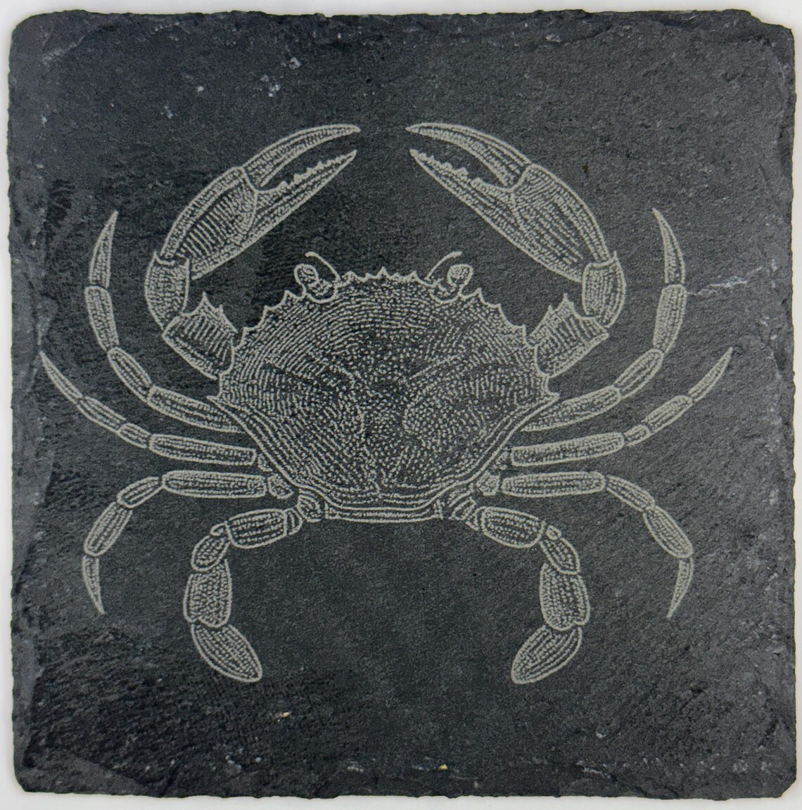 Playful Crab Slate Coaster – Coastal Nautical Engraved Stone - Etsy