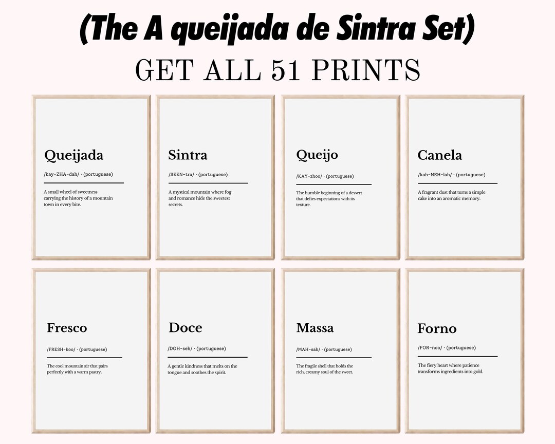 Queijada De Sintra Funny Definition Print, Portuguese Cheese Tart Wall ...