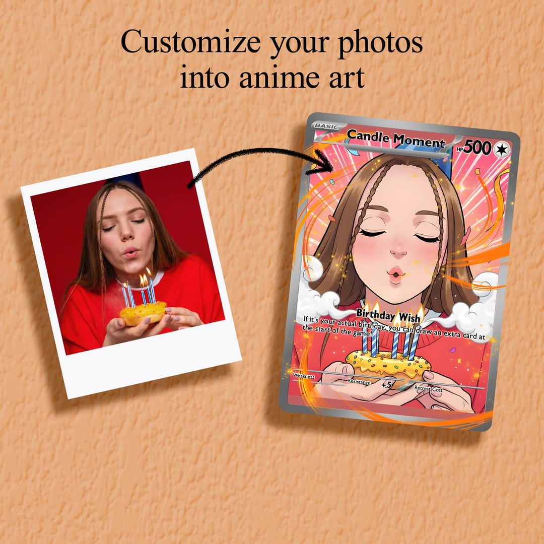 Custom Anime Card, Custom Card Display, Wedding Keepsake, Custom ...