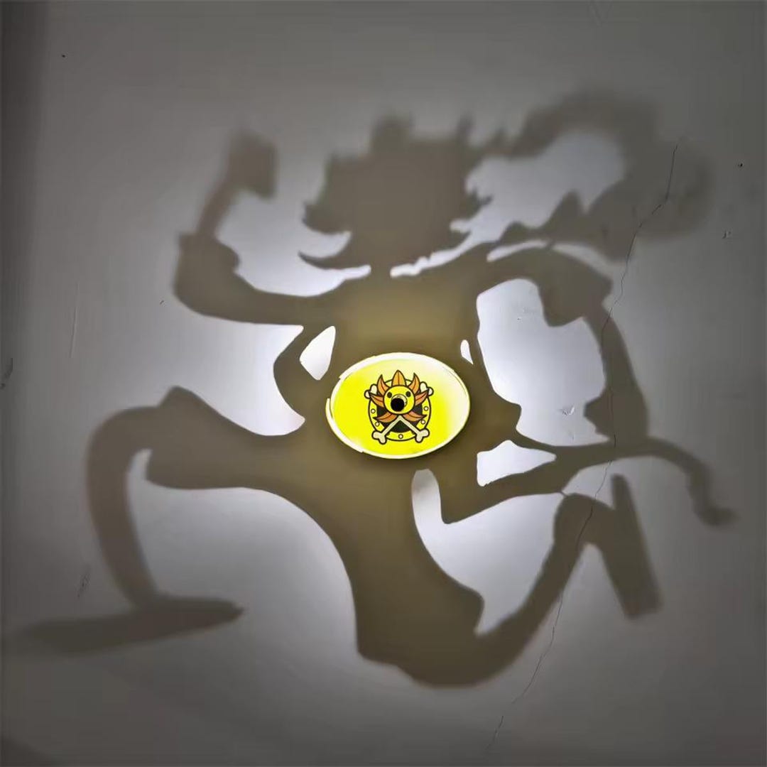 One Piece Luffy Shadow Lamp, Anime LED Night Light, Manga Room Decor ...
