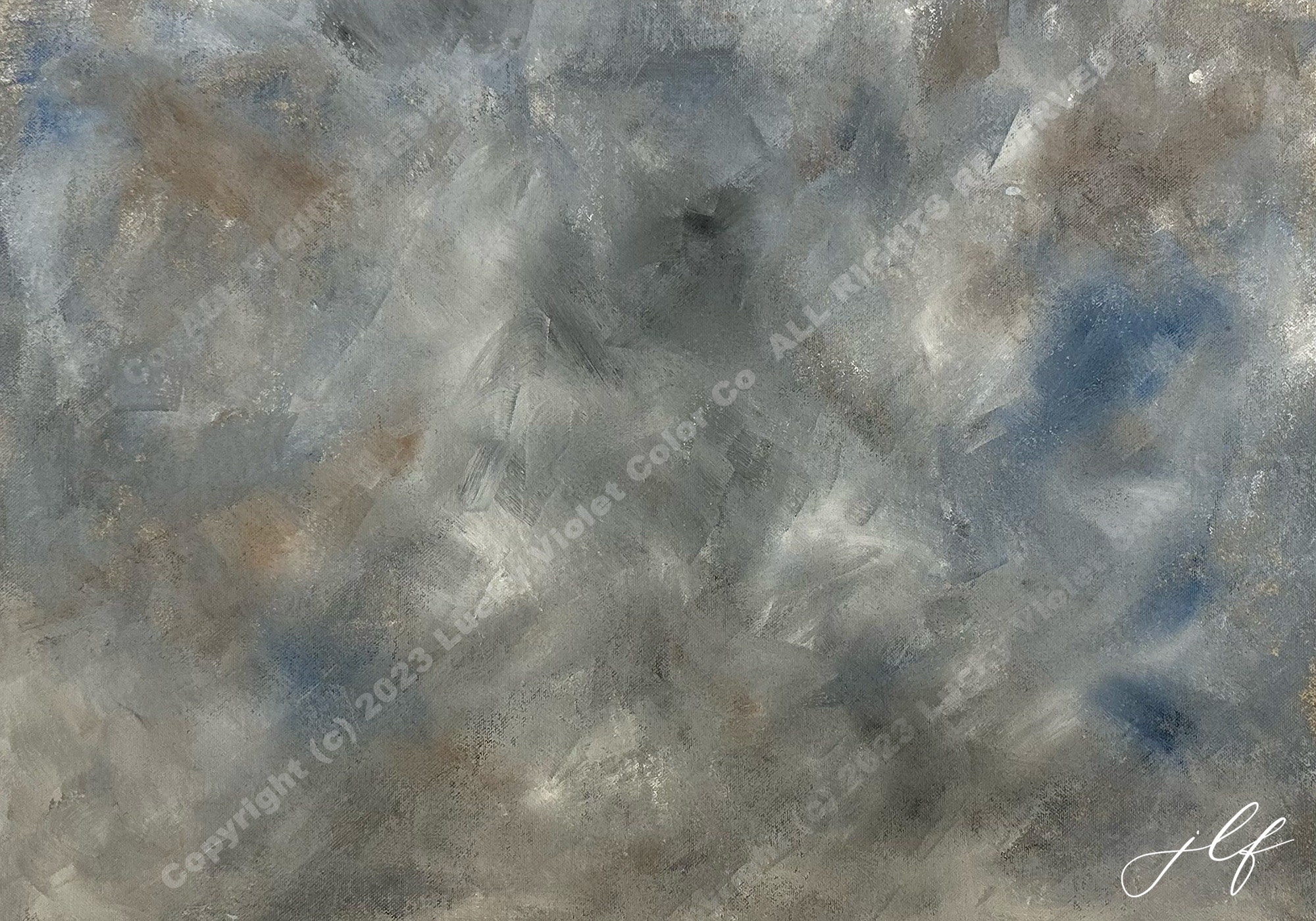 Blue Gray Digital Portrait Background of Hand Painted Canvas Portrait ...