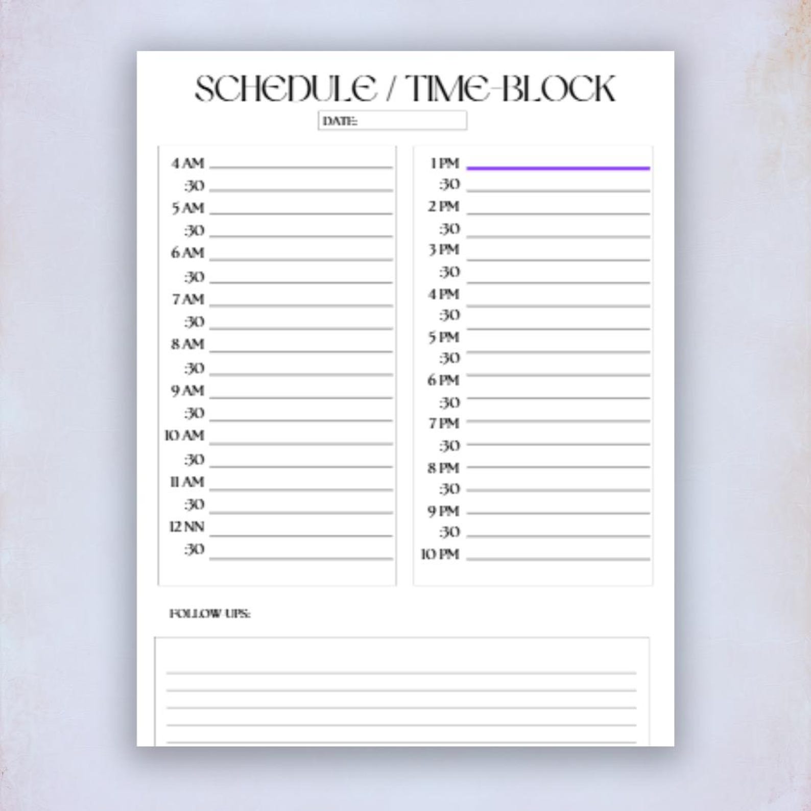 3 Page Daily Planner Printable | Goal Schedule Mindfulness Planner ...