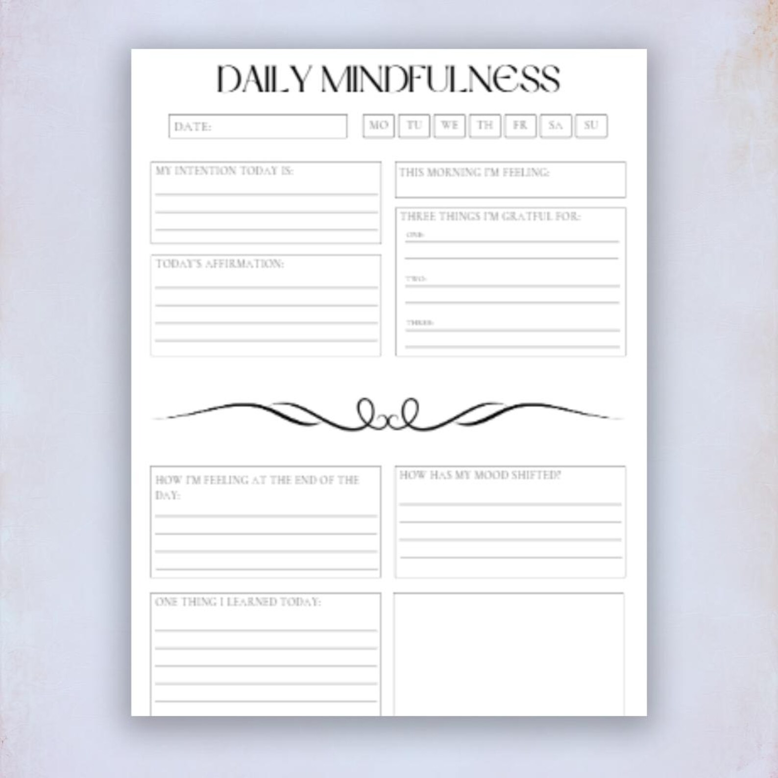 3 Page Daily Planner Printable | Goal Schedule Mindfulness Planner ...