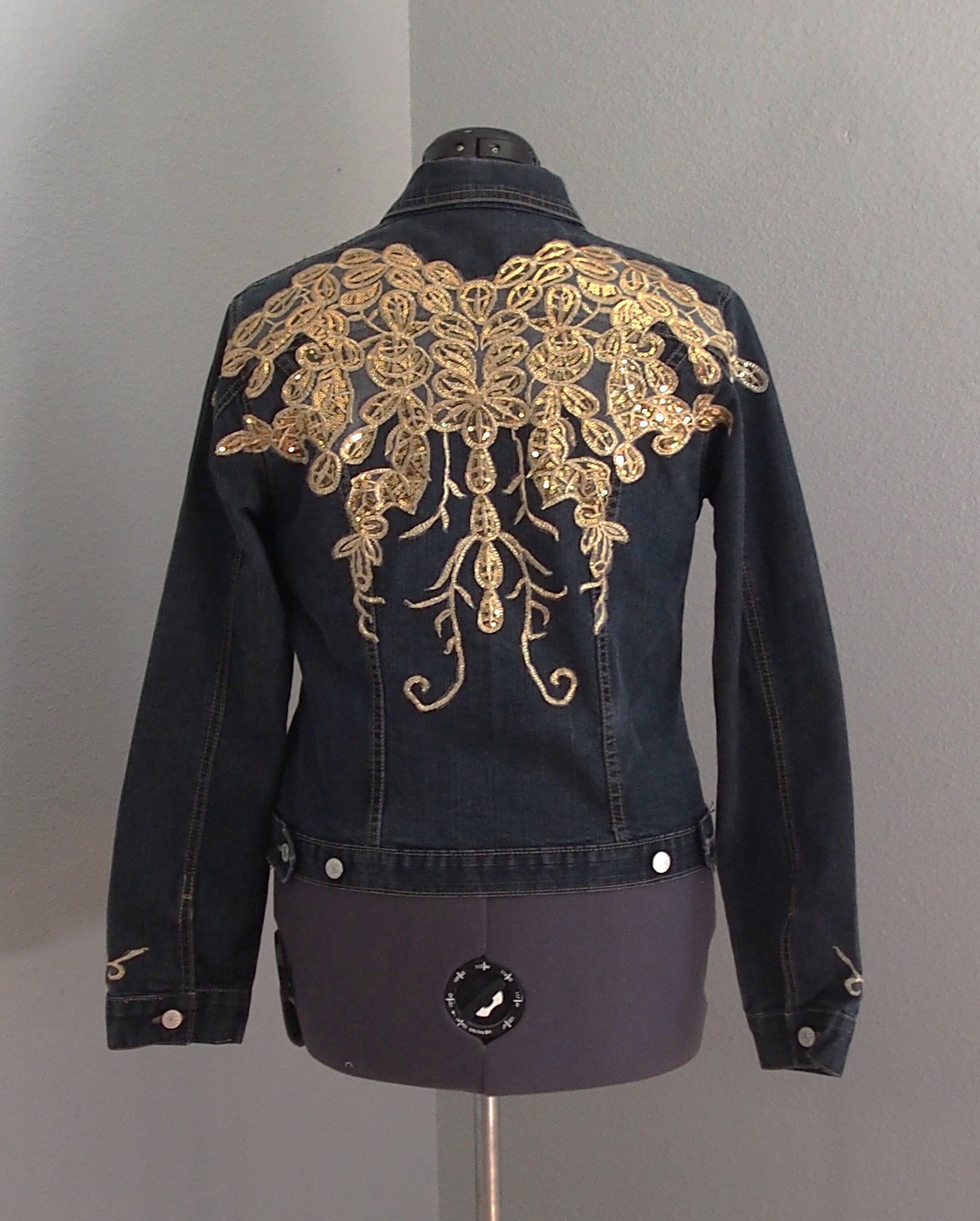 Golden Angel Wing Denim Jacket, 1X Large, 1XL, Boutique, Unique - Etsy
