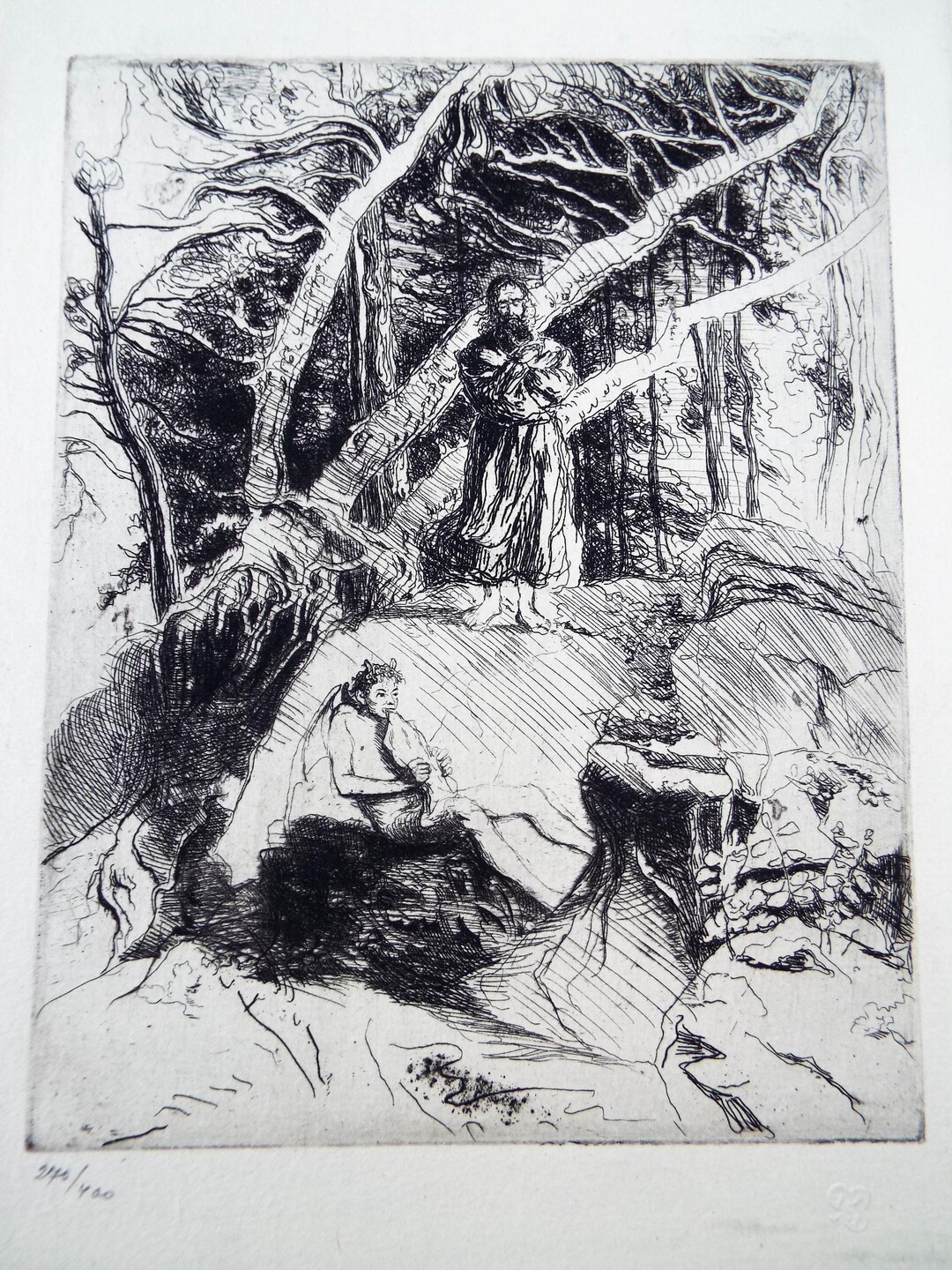 Vintage Black and White Print, Limited Edition Print, Devil Prints ...