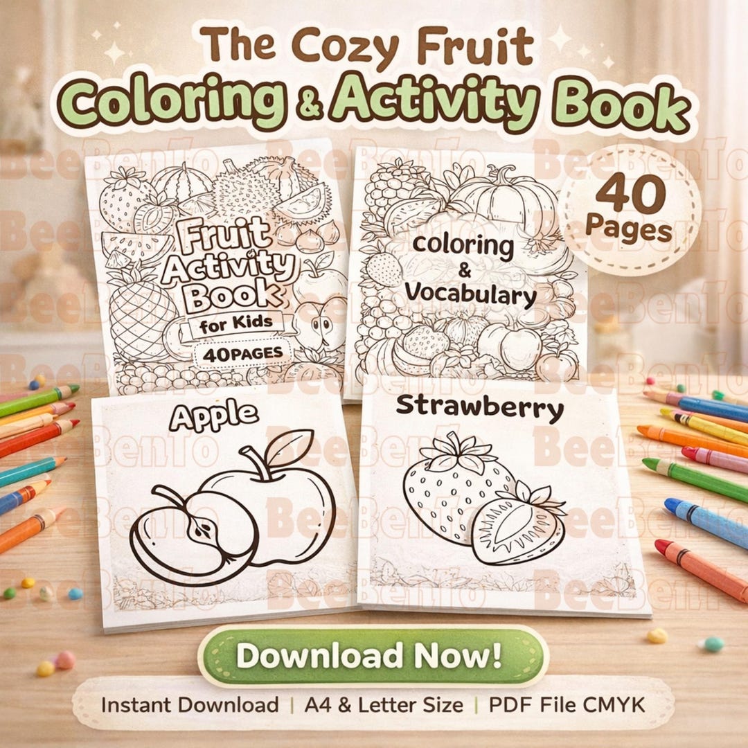 40 Fruit Coloring Pages for Kids | Preschool Fruit Activities | Fruit ...