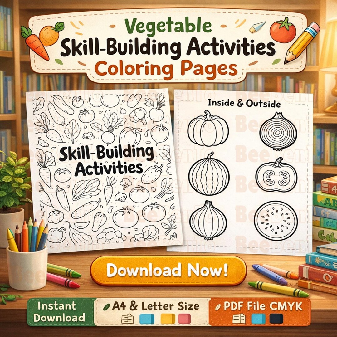 Vegetable Coloring Pages | Kids Skill Building Activities (printable ...