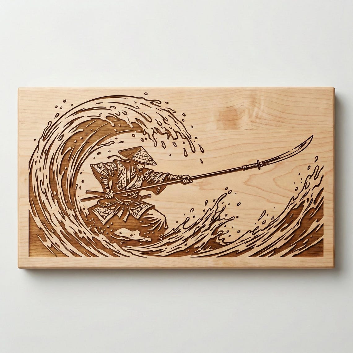Samurai Wave Laser Engraving Design | Katana Warrior (digital Download ...