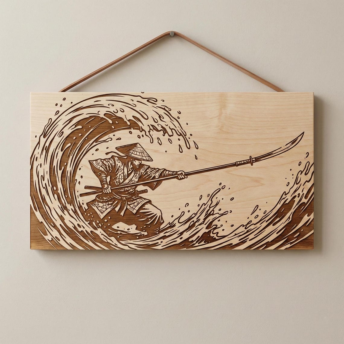 Samurai Wave Laser Engraving Design | Katana Warrior (digital Download ...
