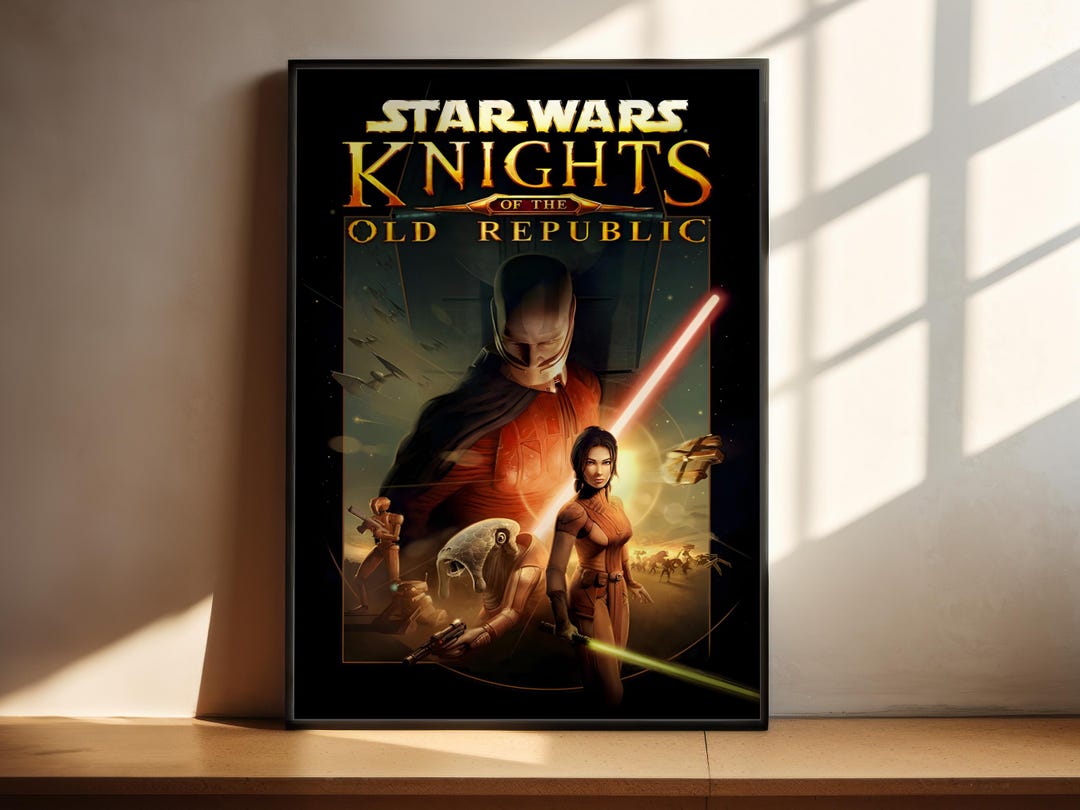 Star Wars KOTOR Poster | Jedi & Sith Wall Art | RPG Sci-fi Video Game ...