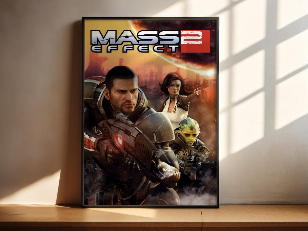 Mass Effect 2 Poster | Sci-fi RPG Video Game Art | Space Opera Wall Art ...