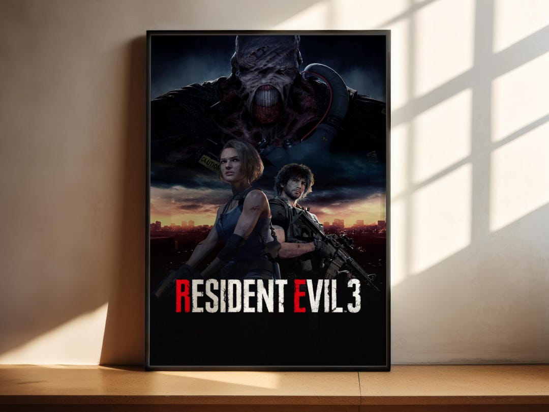 Resident Evil 3 Poster | Survival Horror Game Art | Resident Evil Wall ...